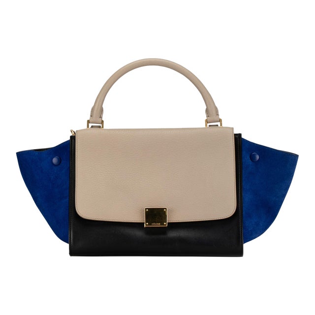 Celine Small Tricolor Trapeze Satchel | Chairish