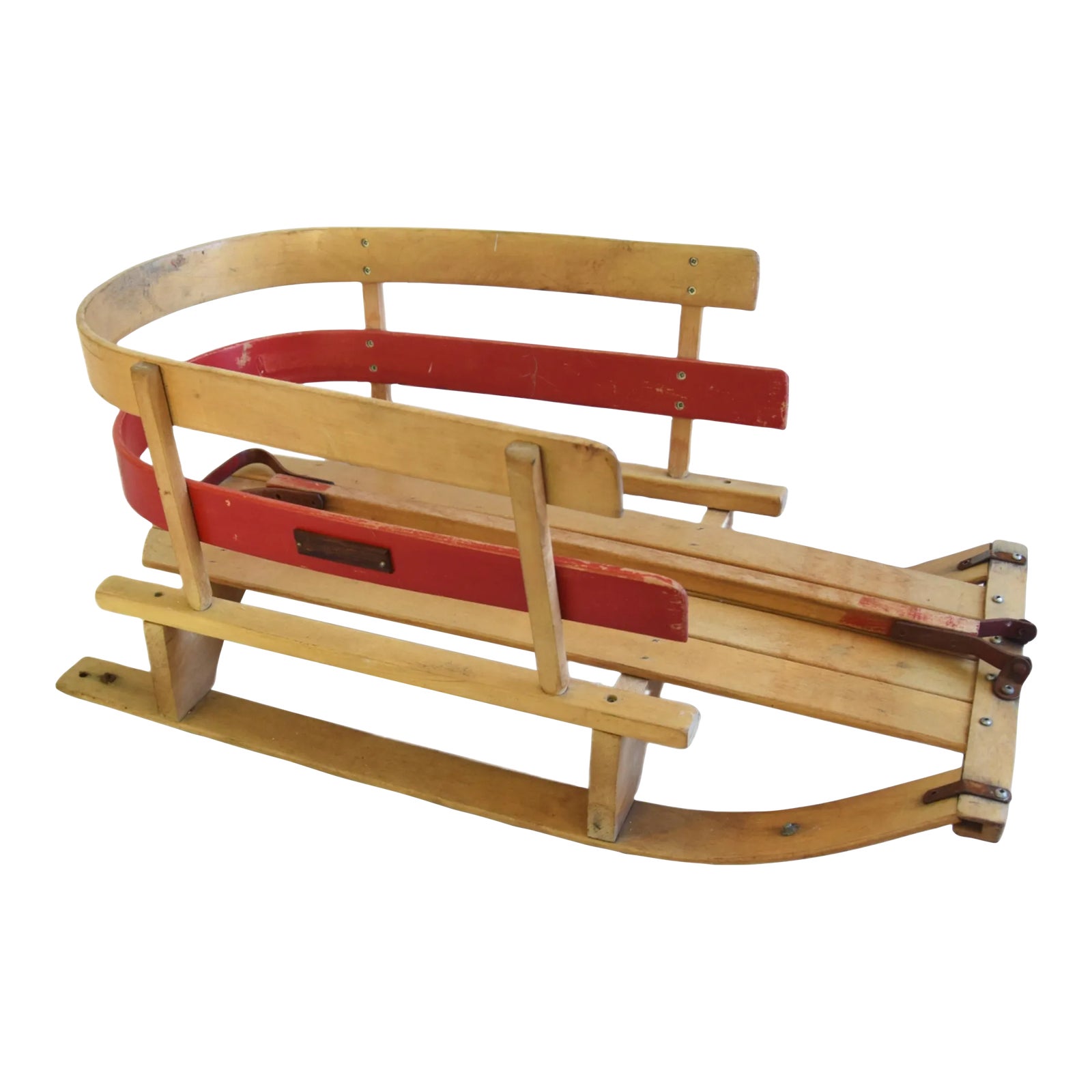 Vintage Children's Snow Pull Sled With Handle | Chairish