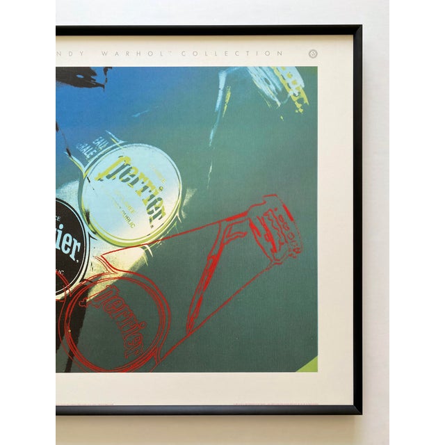 Andy Warhol Estate Vintage 1990 Lithograph Print Framed Large Pop Art Poster " Three Perrier ...
