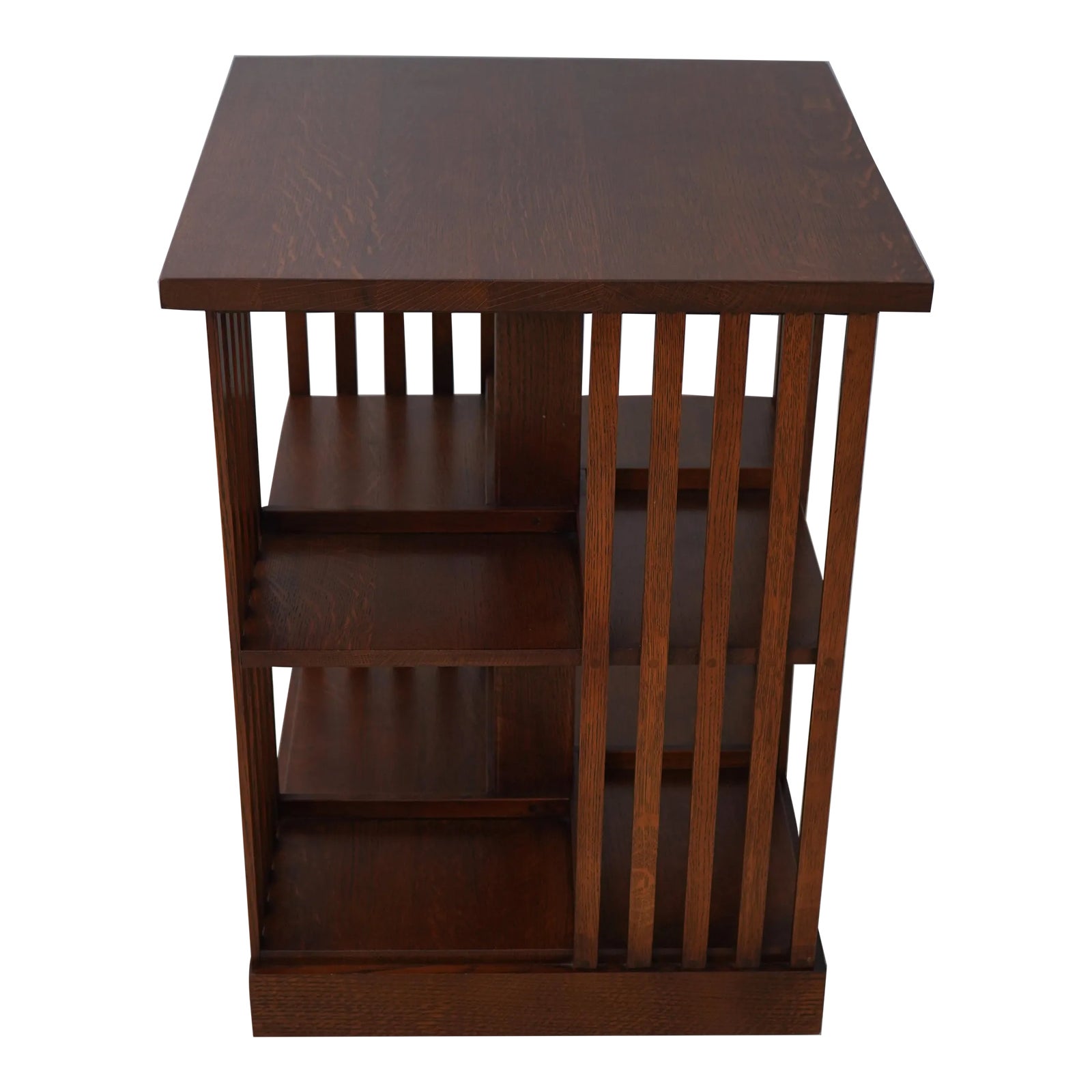 Stickley Mission Oak Revolving Bookcase Table | Chairish