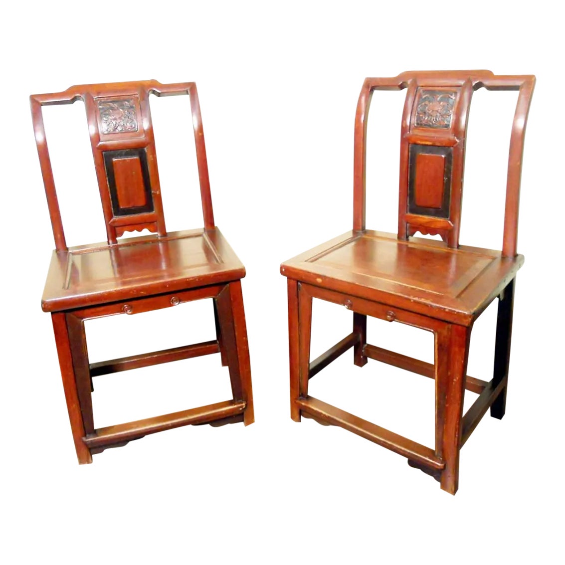 Antique Chinese Ming Chairs, Zelkova Wood, Circa 1800-1949 - A Pair ...