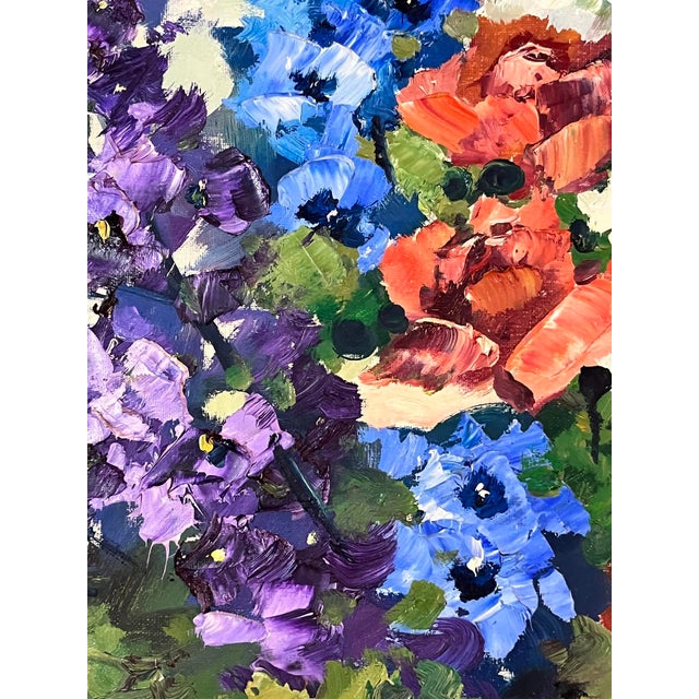 Vintage Mid Century Impressionist Still Life Painting of Flowers by ...