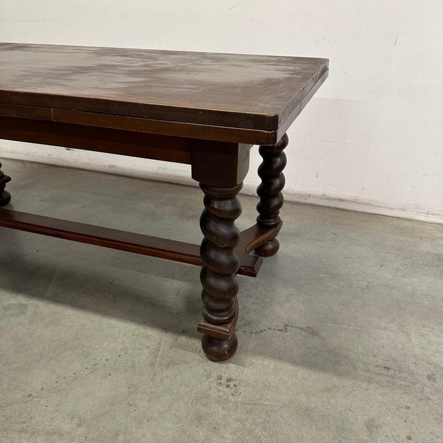 Vintage Walnut Farm Table | Chairish