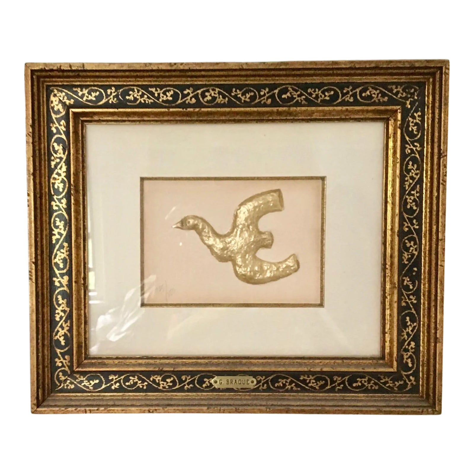 Georges Braque - Golden Dove - “L'Oiseau D’Or” a Gilded and Embossed ...