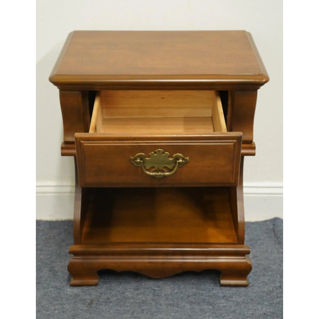 Salem Square Solid Hard Rock Maple Colonial Early American 20" Open Cabinet Nightstand 31557 ...