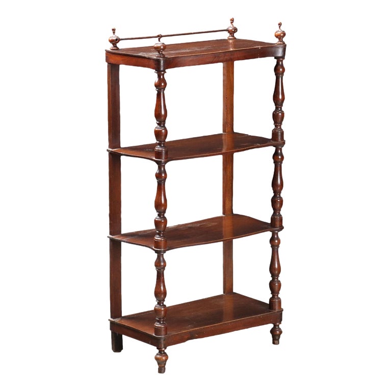 Antique Italian Shelf in Walnut | Chairish