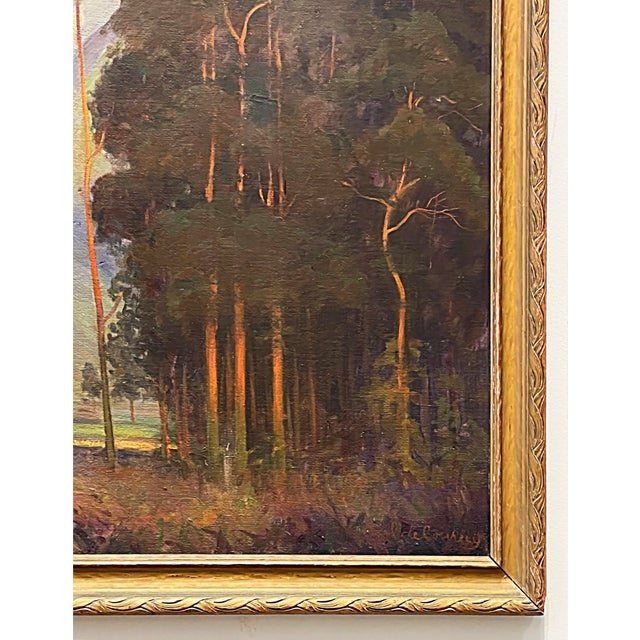 Large 1929 Carl De Courcey Ohio Landscape Oil Painting | Chairish