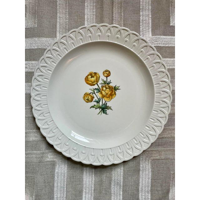 Vintage Spode Hand-Painted Floral Creamware Set of 8 | Chairish
