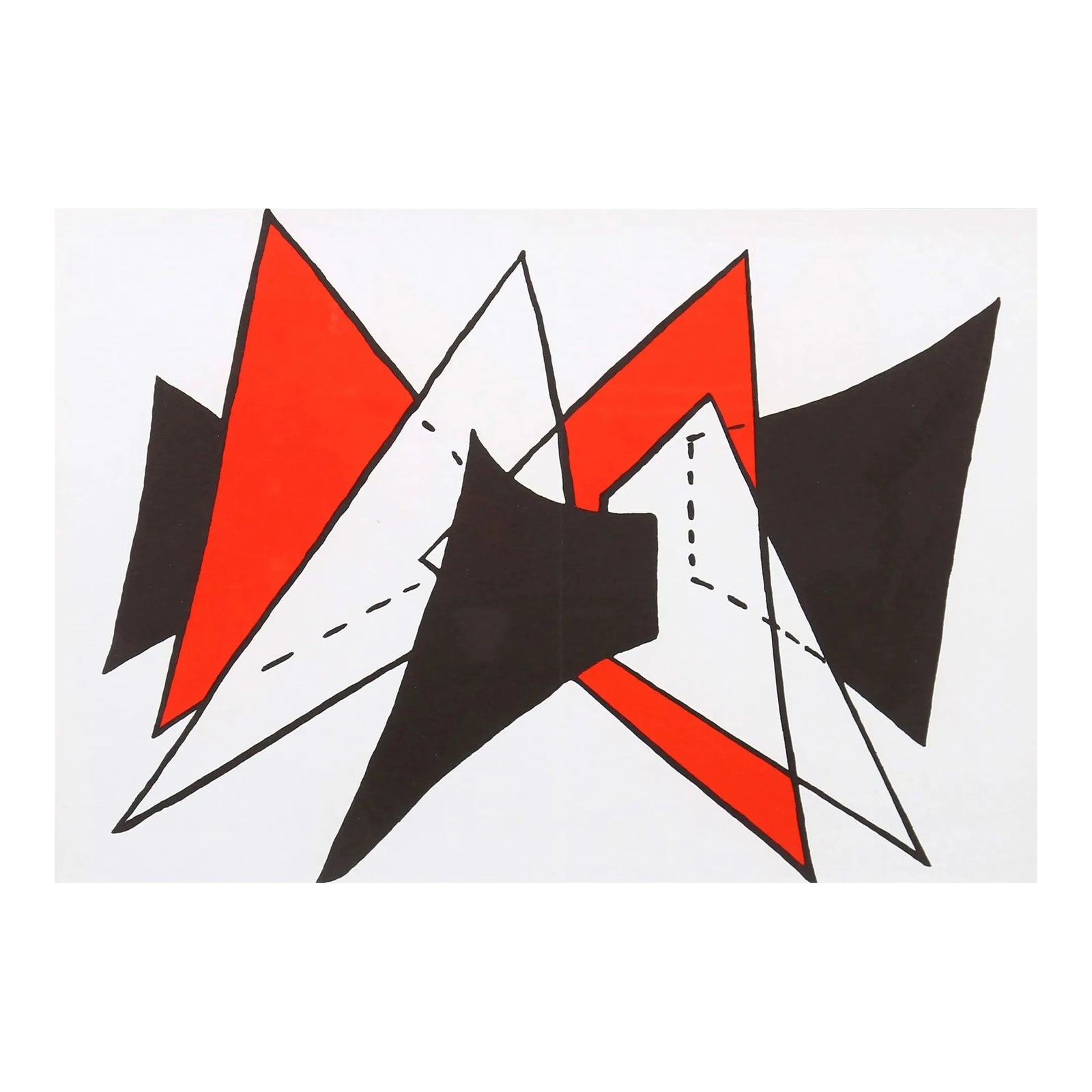 1963 Calder Lithograph DM25141d Derriere Le Miroir | Chairish