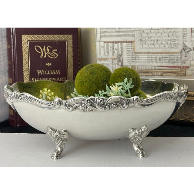 Vintage Wallace Silver Plated Baroque Centerpiece Bowl | Chairish