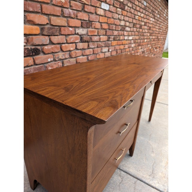 1950s Mid Century Modern Refinished Drexel Profile Desk | Chairish