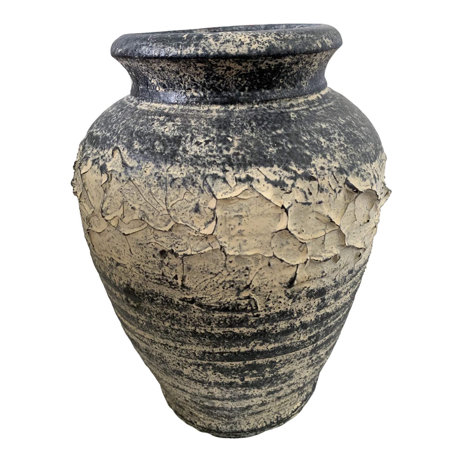 Vintage Rustic Clay Pottery Vase | Chairish