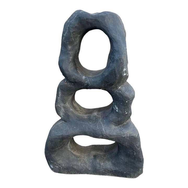 Spanish Abstract Stone Sculpture | Chairish
