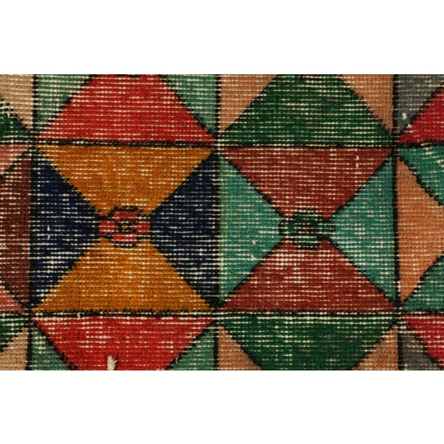 Vintage Zeki Müren Rug With Polychromatic Geometric Patterns, From Rug ...