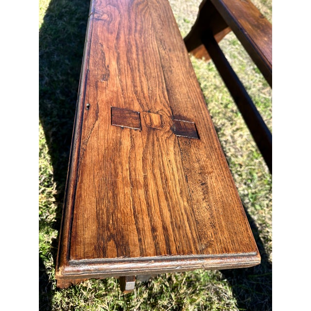 19th Century Solid Oak Benches - Set of 2 | Chairish