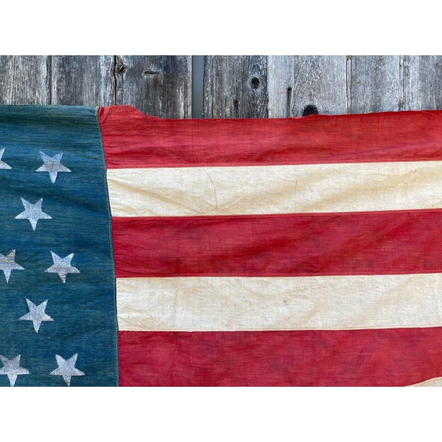 Large 45 Star Antique American Flag 1896 Soft Cotton Rare Painted Stars ...