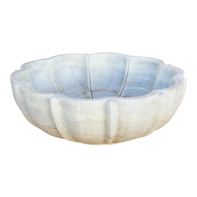 Zahra Large Indian Mandala Marble Bowl | Chairish