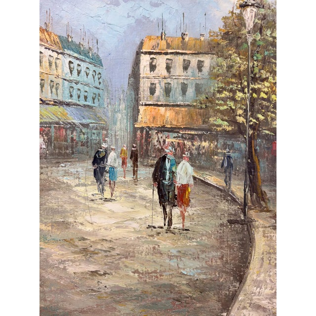 Modern Impressionist European City Street Oil on Canvas by Ambrose ...