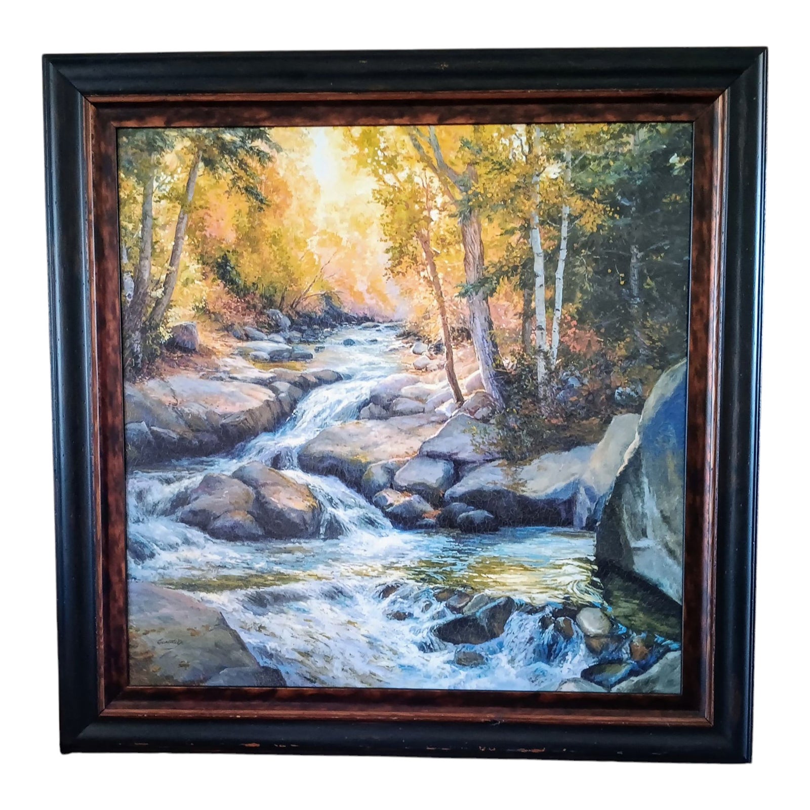 A Large Dramatic Landscape Oil on Canvas Painting by Noted Artist Linda ...