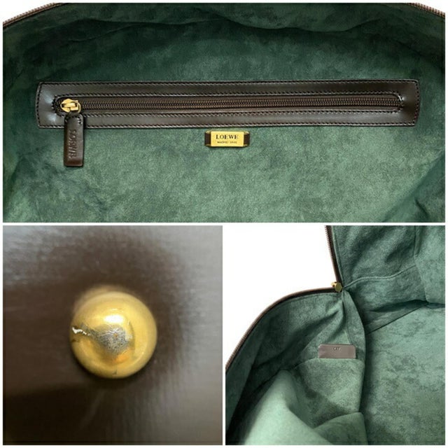 Loewe Boston Bag Brown Anagram Leather Ladies | Chairish