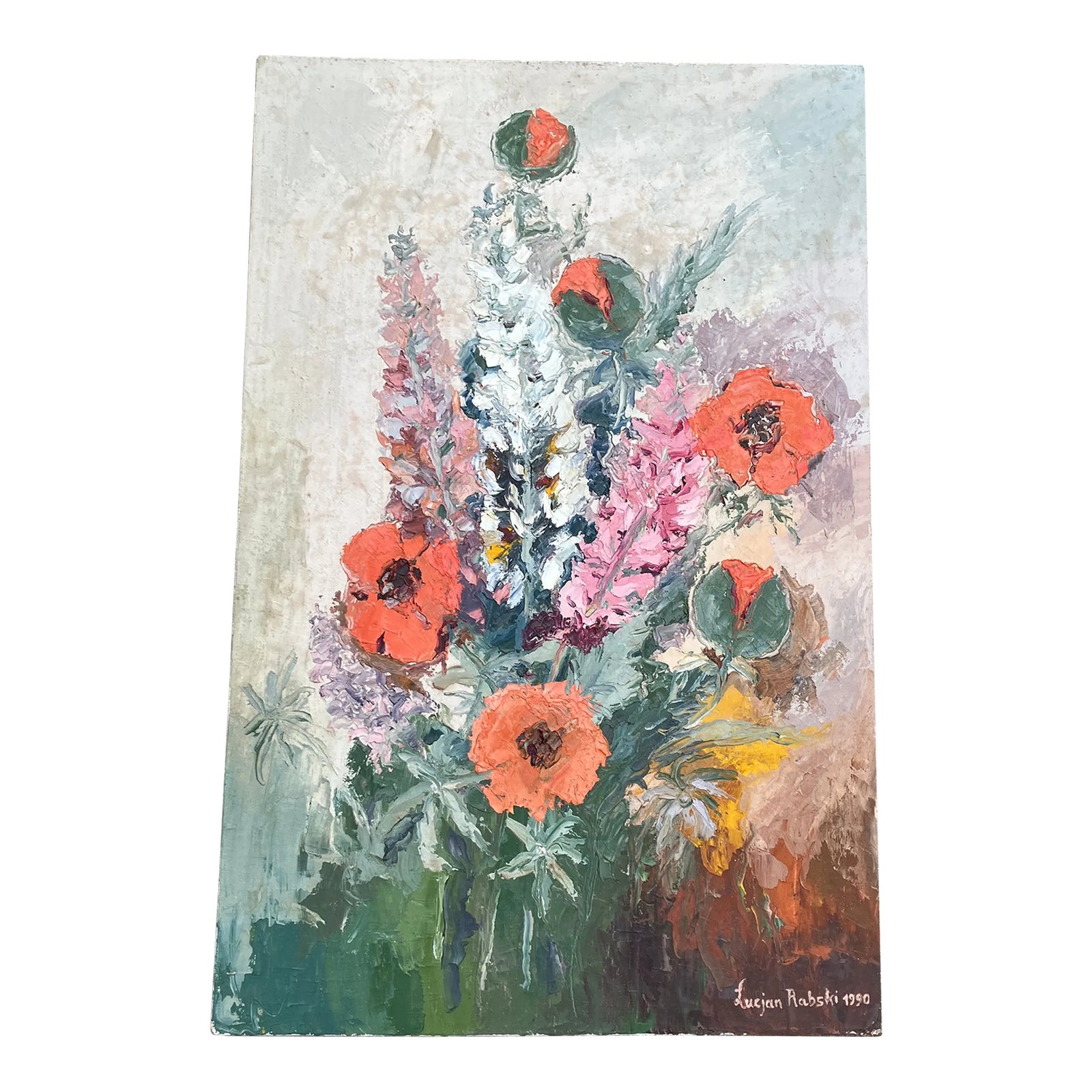 1990’s Original Impressionist Floral Modernist Still Life Painting by ...