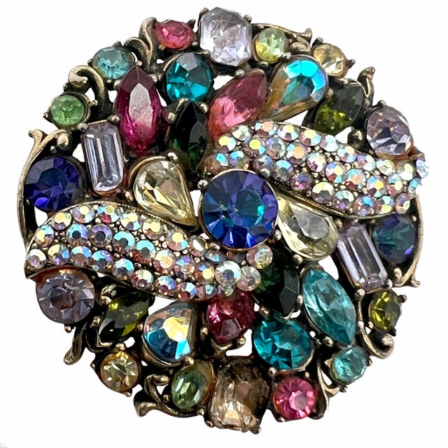 Large Vintage Costume Pin / Brooch by Hollycraft | Chairish