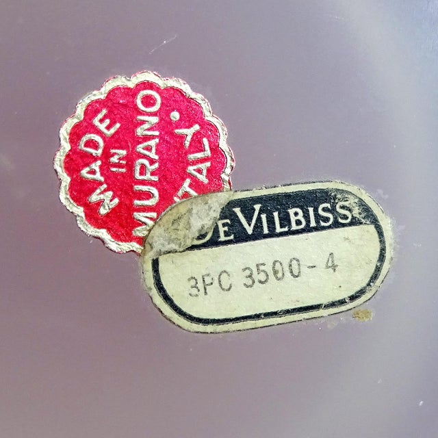 Murano Seguso Vintage Pink White Opalescent Italian Art Glass Footed ...