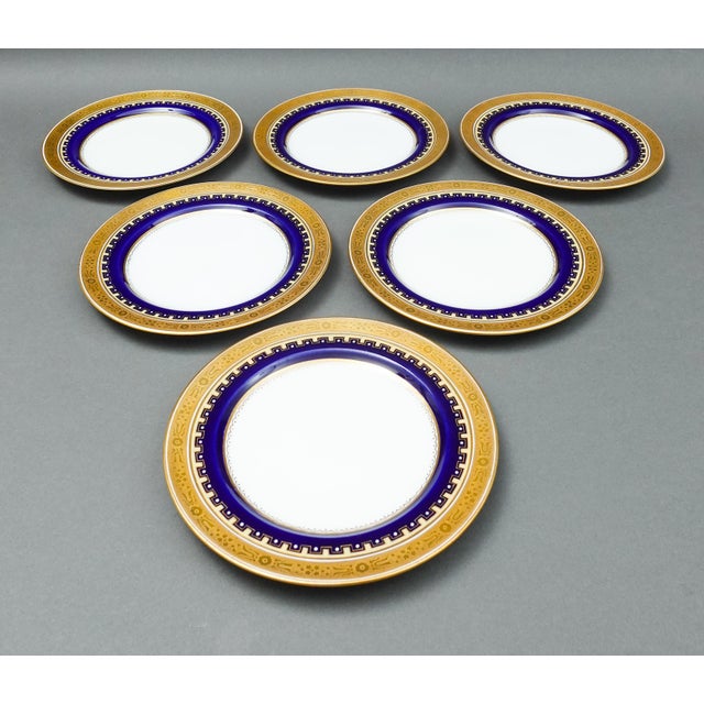 Vintage Mintons England Davis Collamore Cobalt Blue & Gold Salad Plates ...