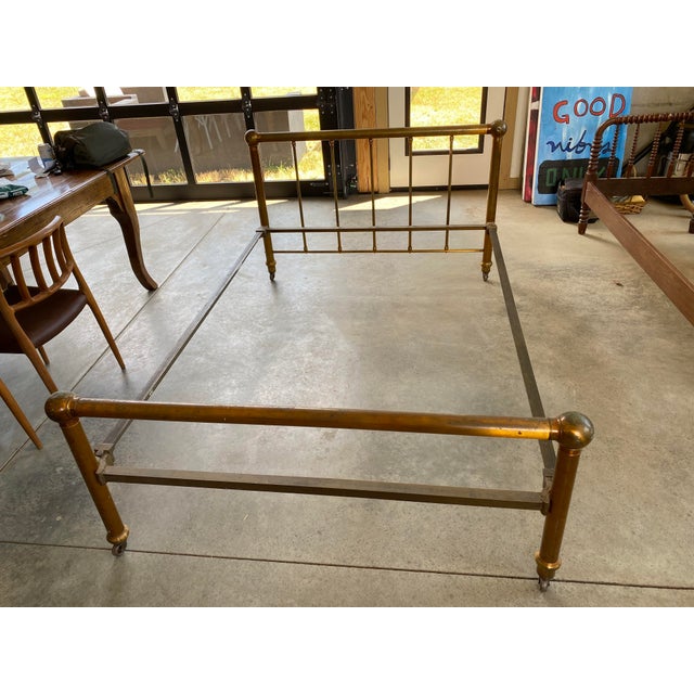 1920s Antique Full Size Brass Bed | Chairish