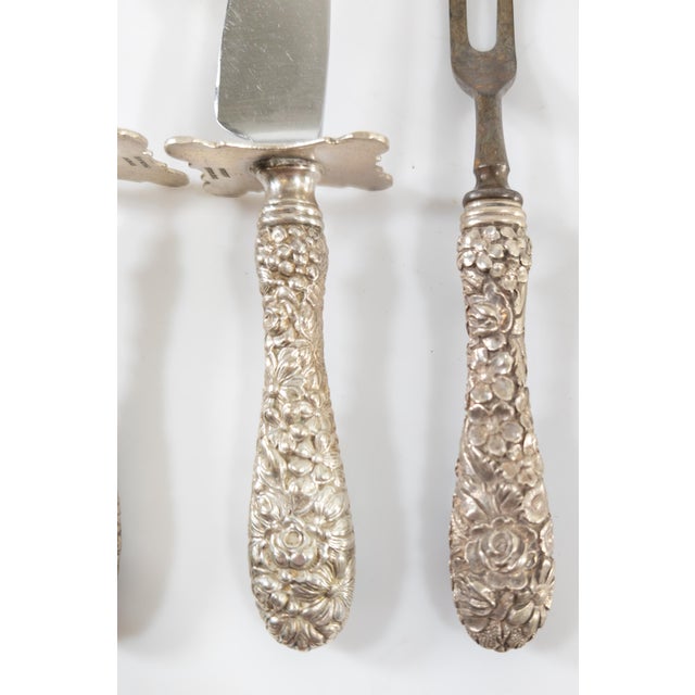 20th Century Sterling Silver Handled Serving Set by Stieff in Rose ...