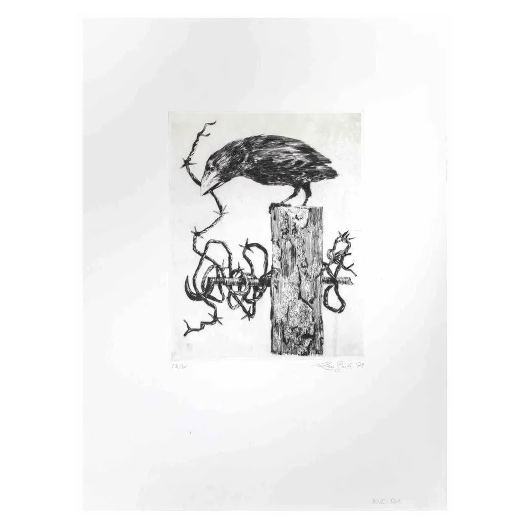 Leo Guida, Crow, Etching, 1972 | Chairish