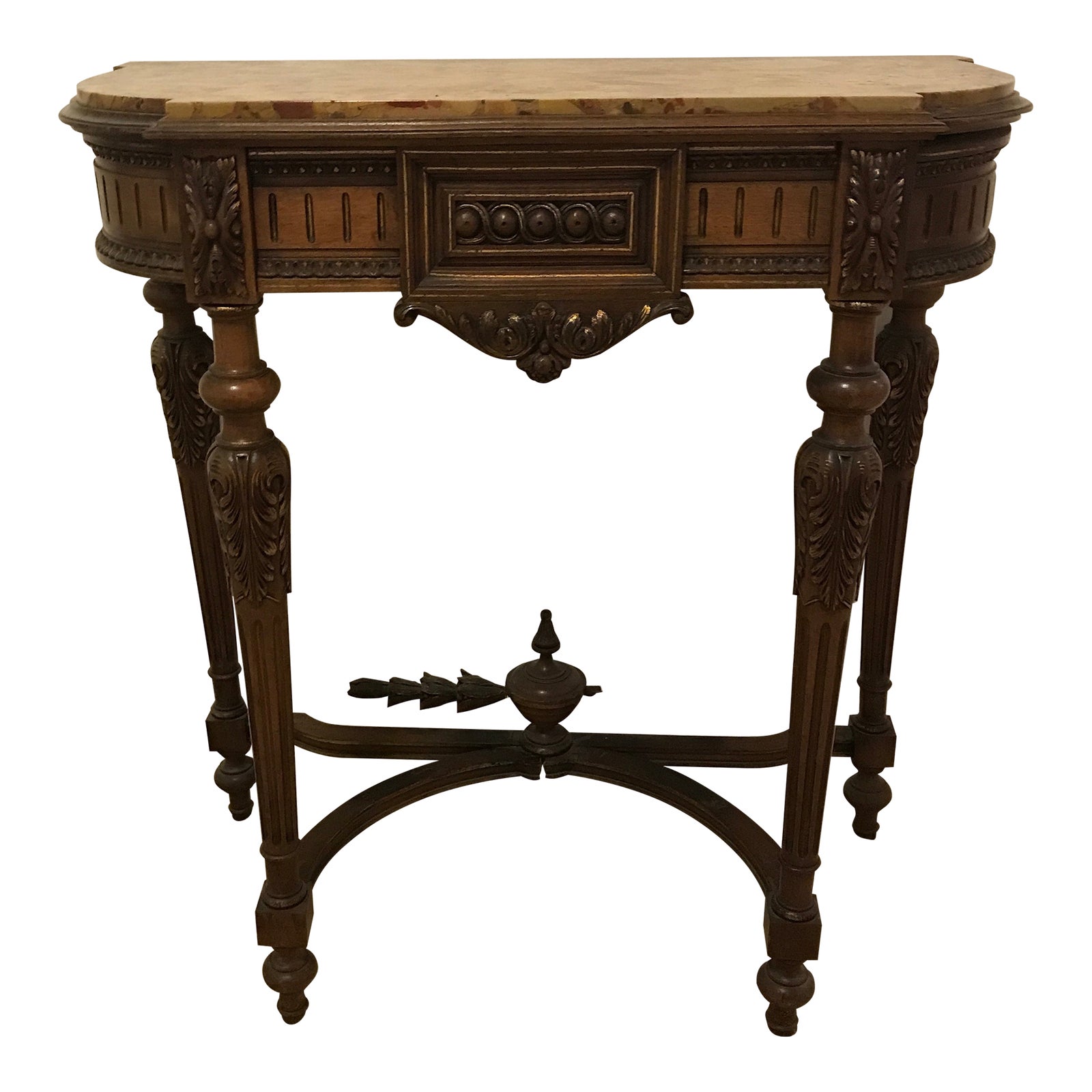19th Century French Antique Console Table With "Royal Marble" Top ...