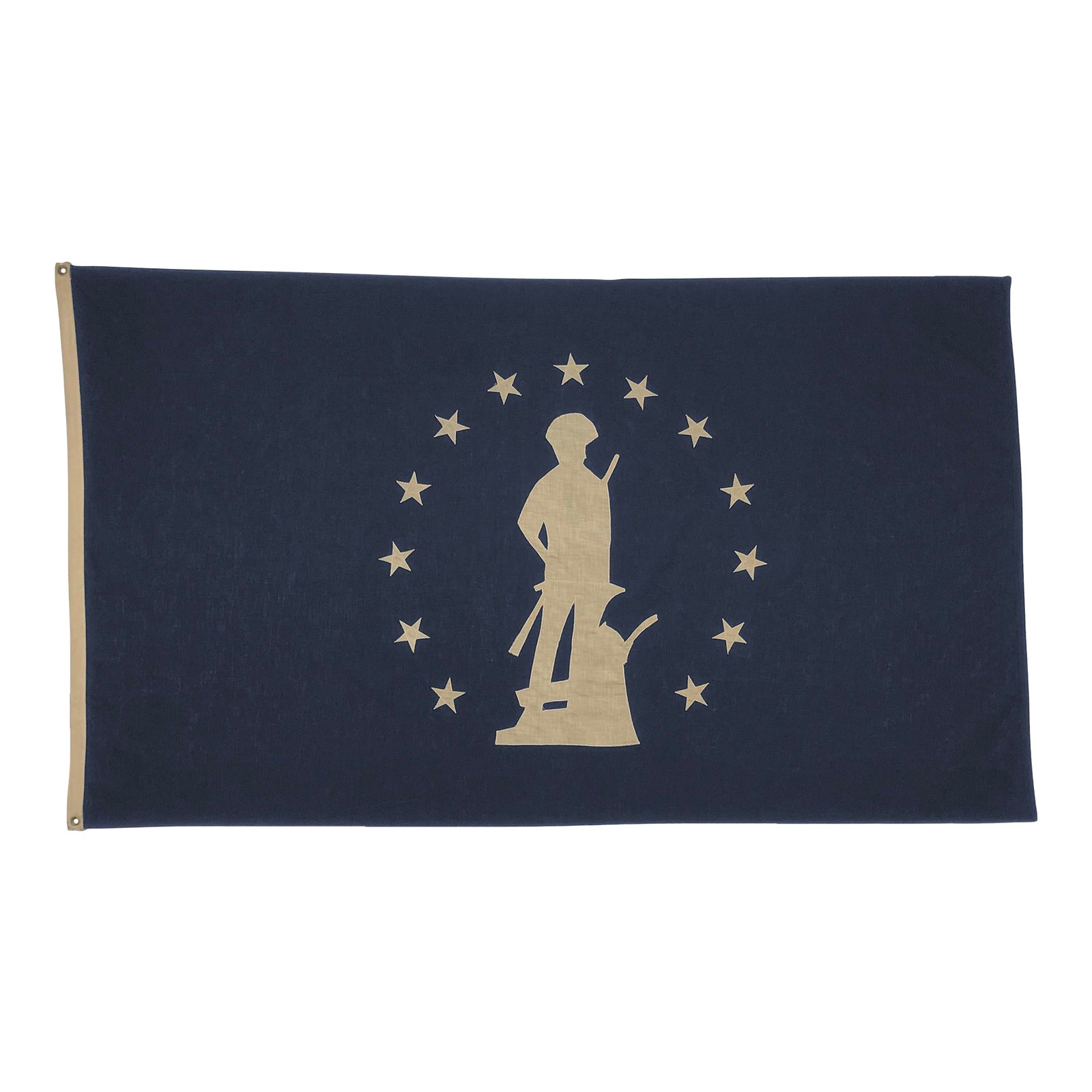 Vintage Sewn Cotton Minuteman Flag | Chairish