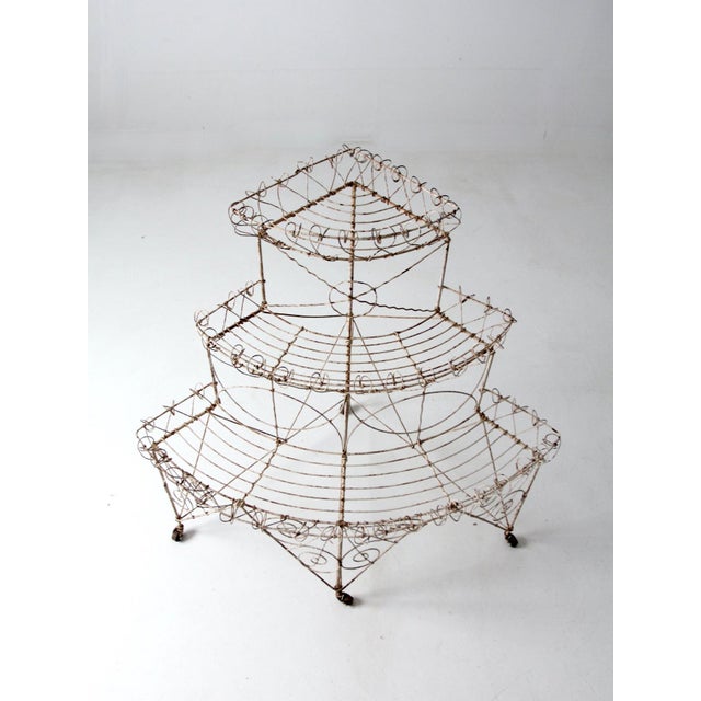 Victorian Wire Plant Stand | Chairish