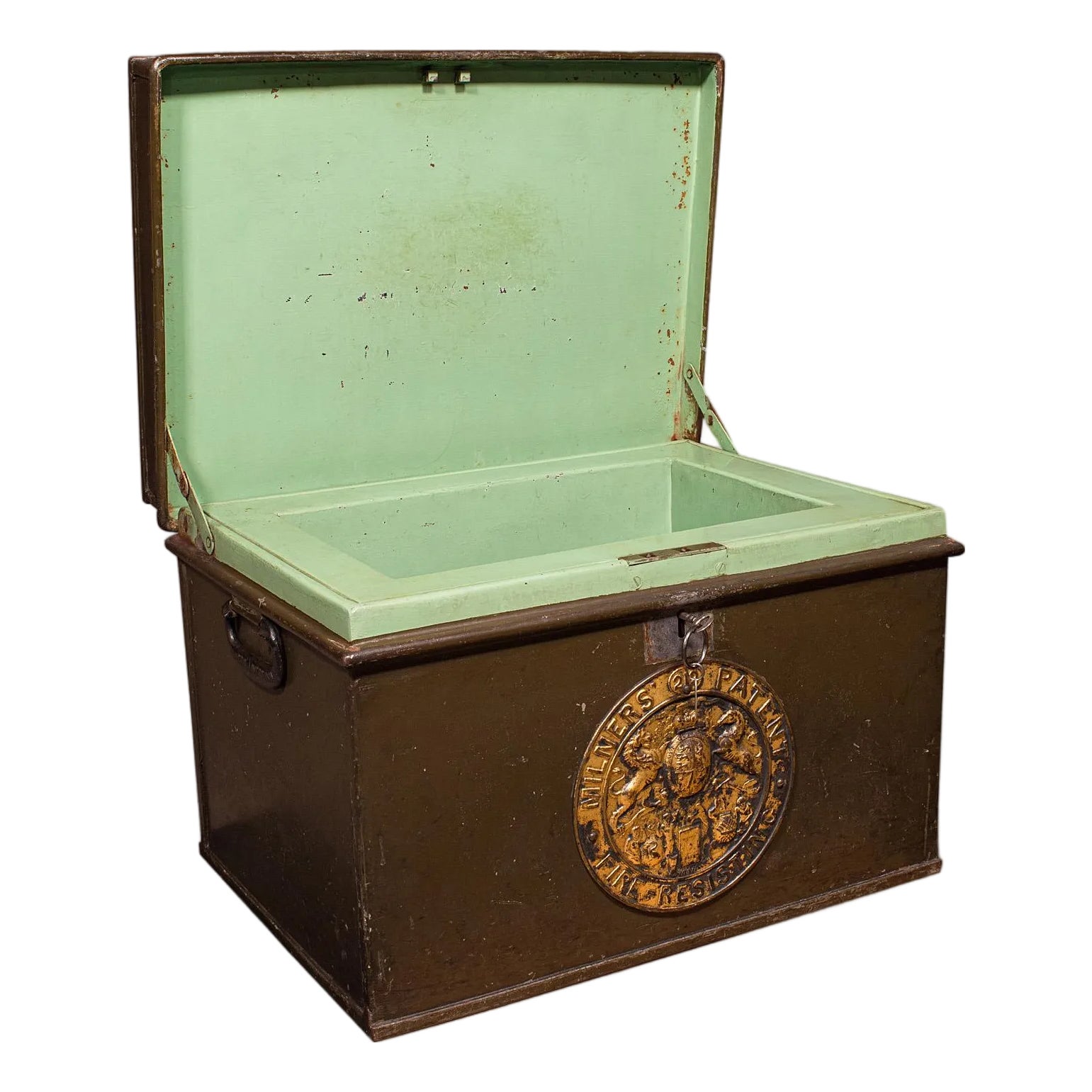 Antique Patent Safe, English Cast Iron Lock Box, Milners of Liverpool ...