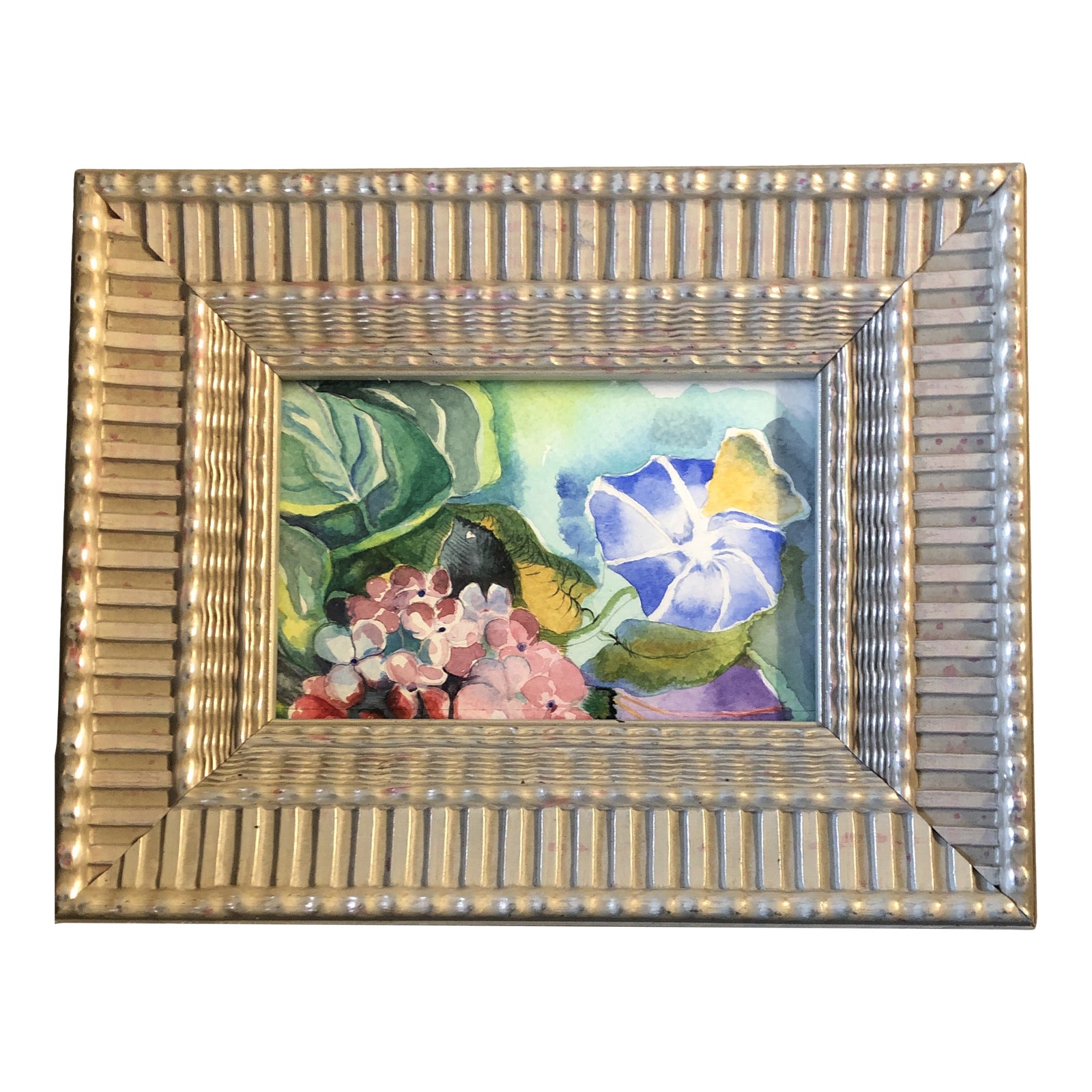 Original Impressionist Floral Watercolor Painting Frame | Chairish