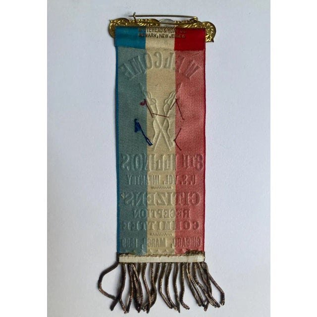 8th Illinois Red, White &. Blue Commemorative Ribbon, 1899 | Chairish