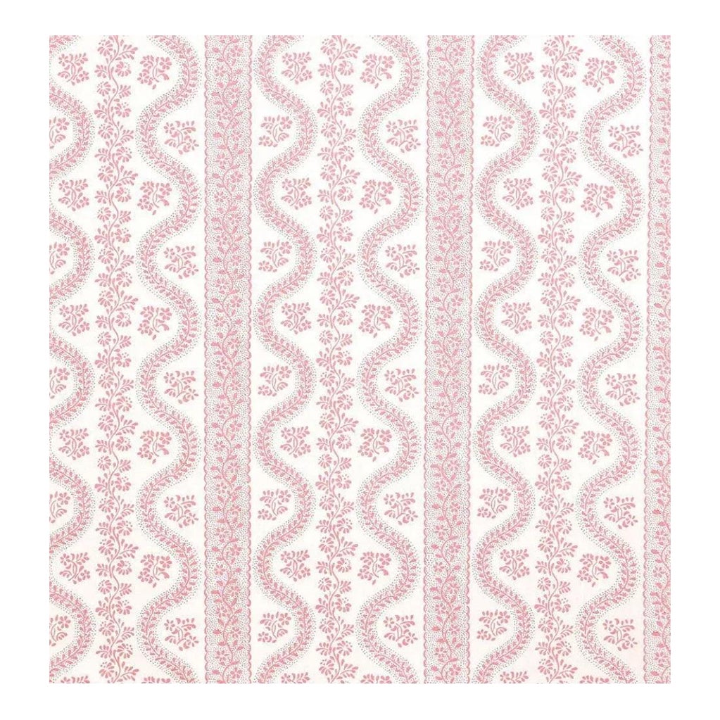 Sister Parish Dolly Cotton Fabric in Pink- 4 Yards | Chairish