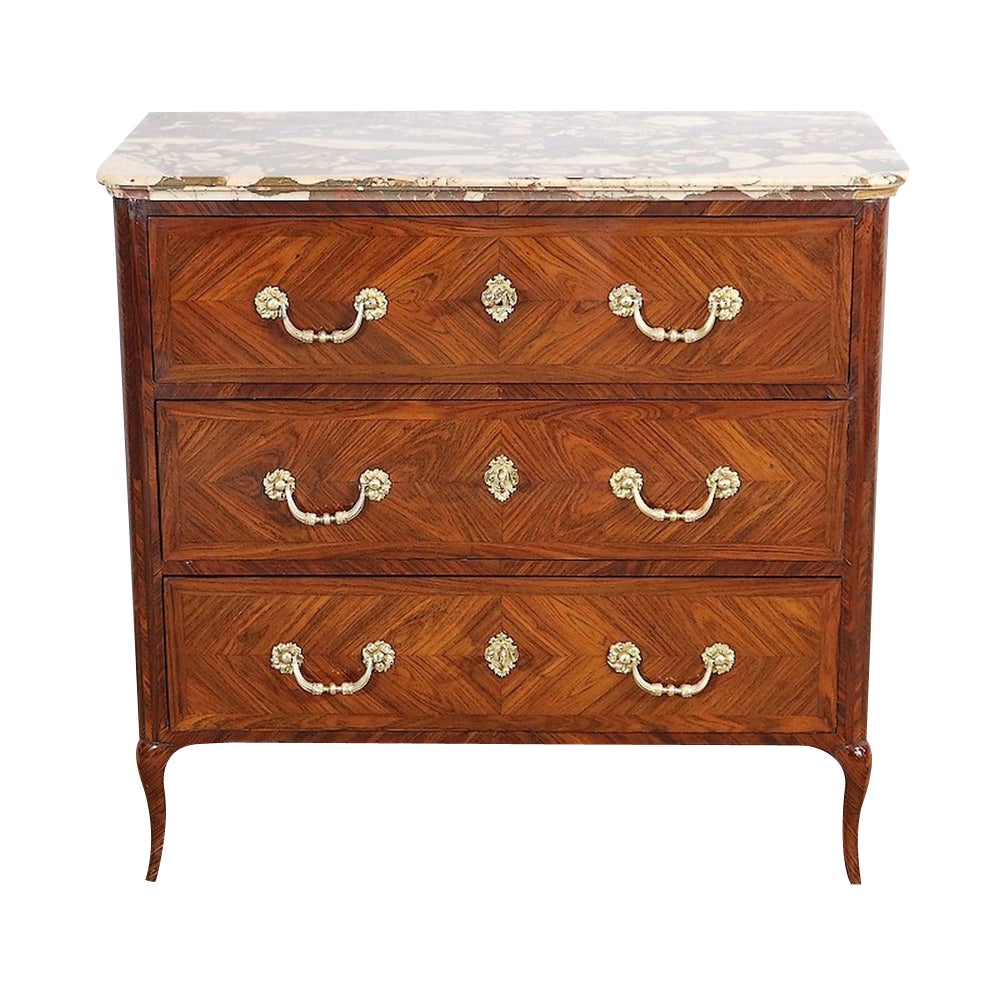 Louis XV Violet Wood Chest of Drawers, 1700s | Chairish