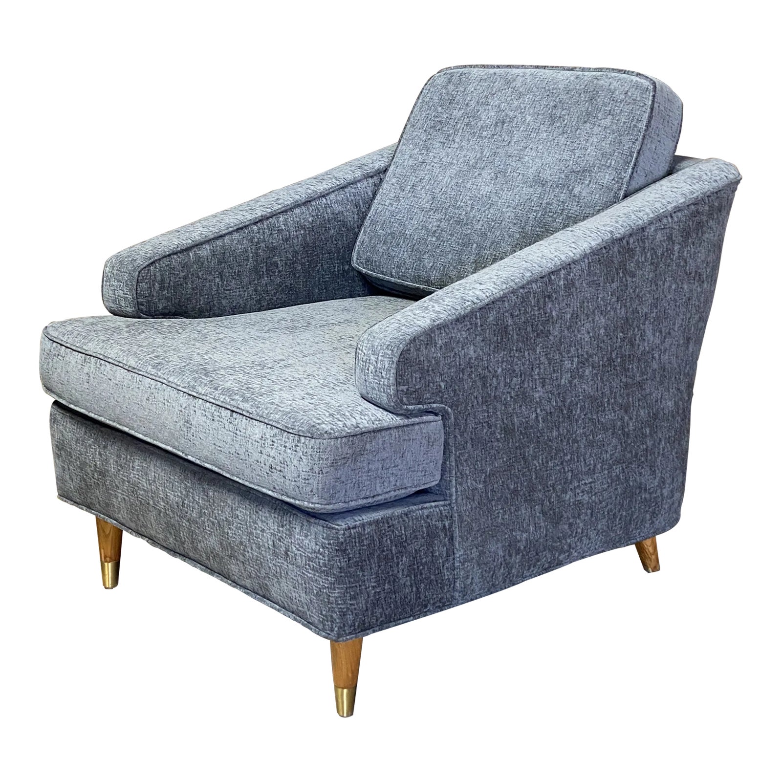 Angular Slant Arm Mid Century Modern Lounge Chair | Chairish