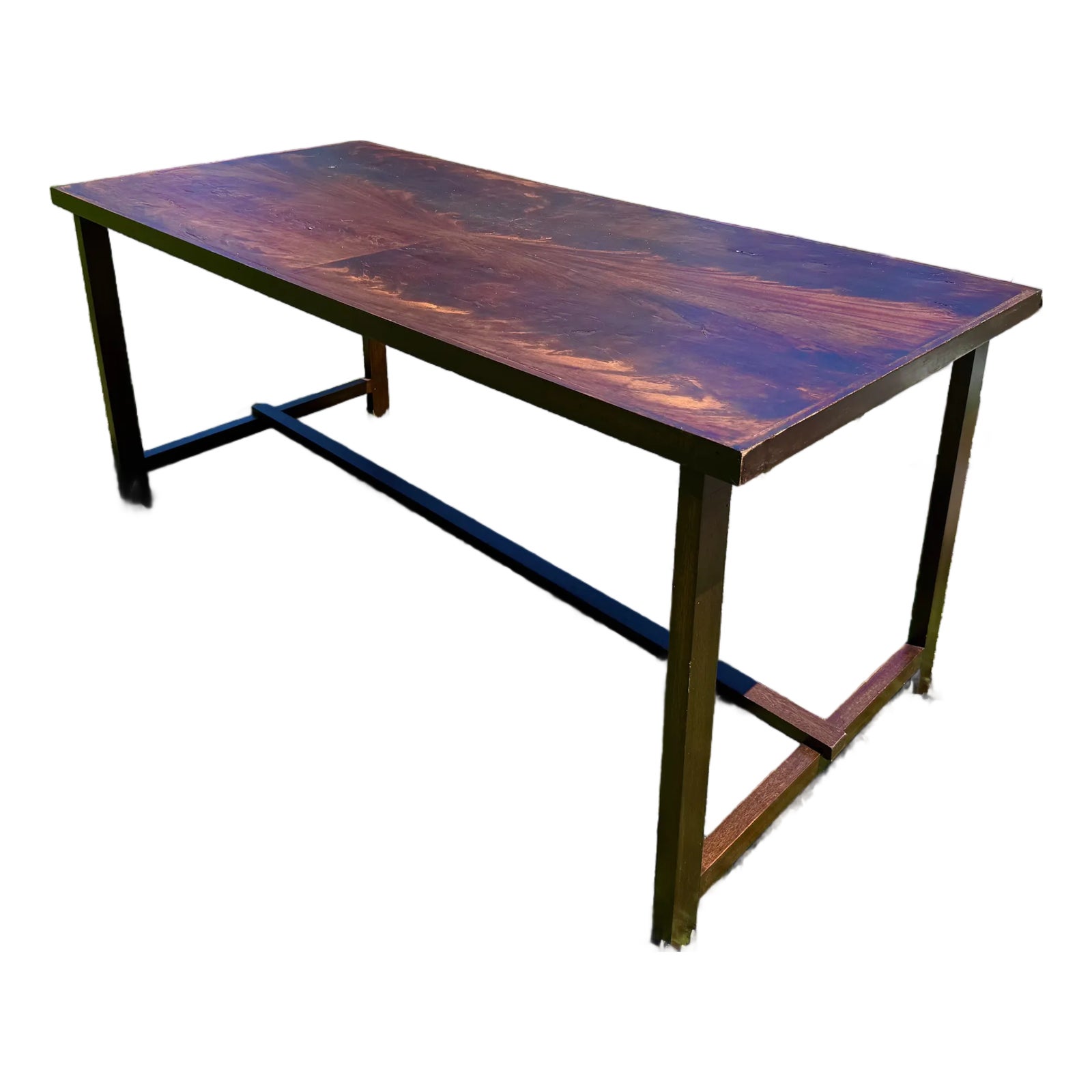 Custom Flame Mahogany Collapsible Banquet or Serving Table | Chairish