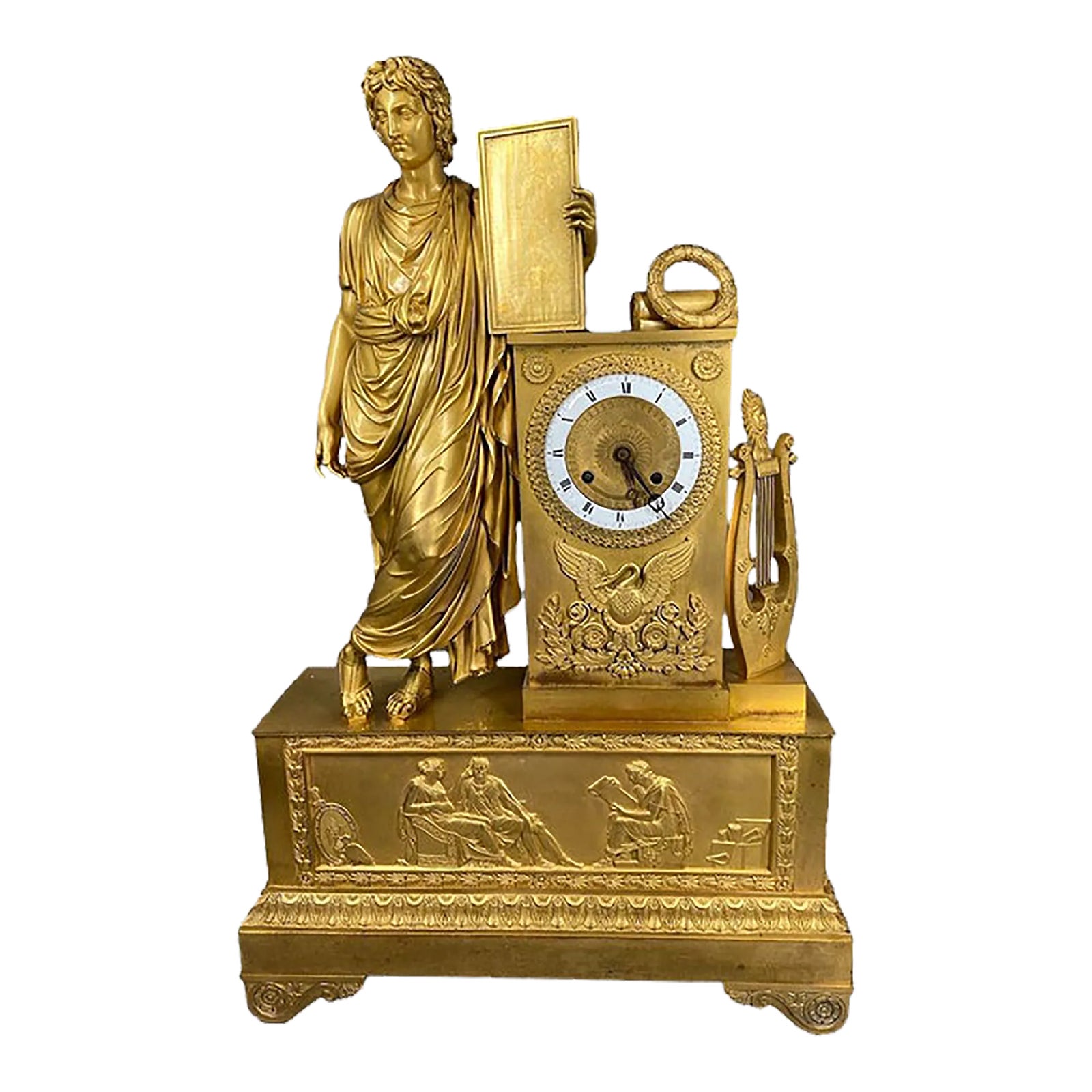 Grand Neoclassical Empire Mantle Clock: A Magnificent Early 19th ...