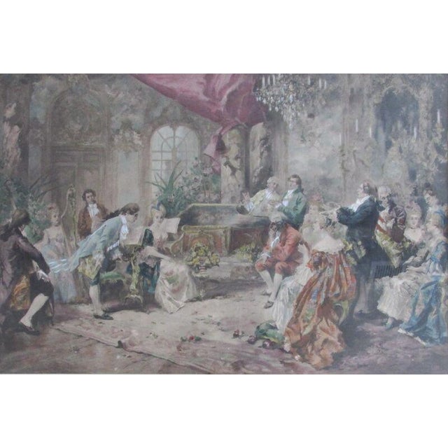 Late 19th Century Antique Vicente Garcia De Paredes Rococo Parlor Scene ...