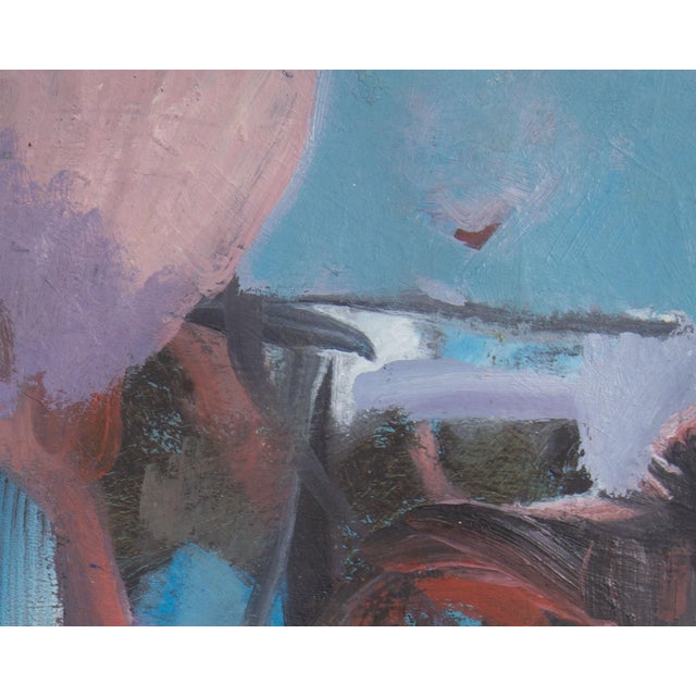 Darrell L. Anderson Signed 2005 Oil on Paper Abstract Painting | Chairish