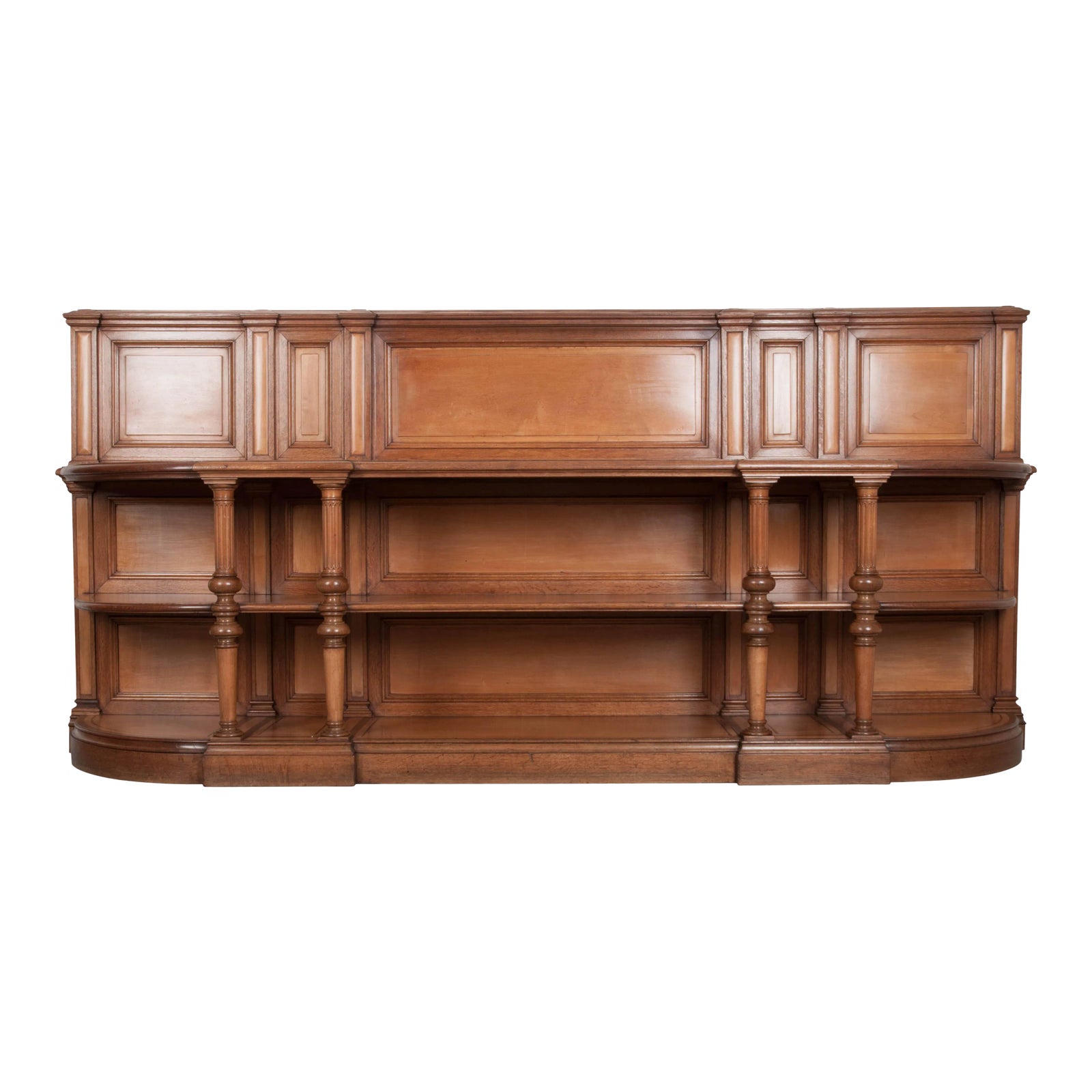 Late 19th Century French Demilune Three-Tier Server | Chairish
