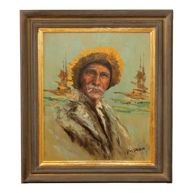 Roy Pierce Original Portrait Oil Painting | Chairish
