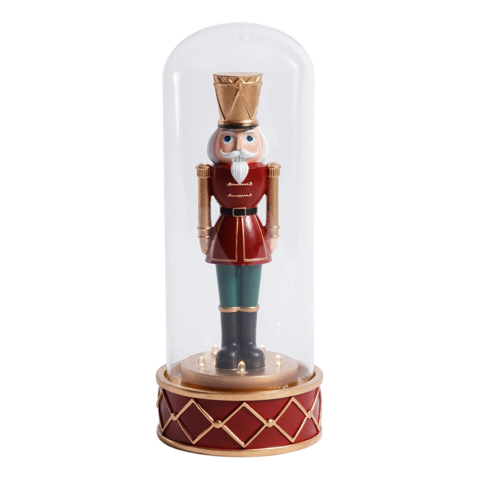 LED Soldier in Glass Cloche Figurine | Chairish