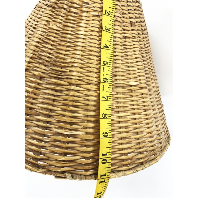 Vintage Wicker Natural Rattan Lamp Shade | Chairish