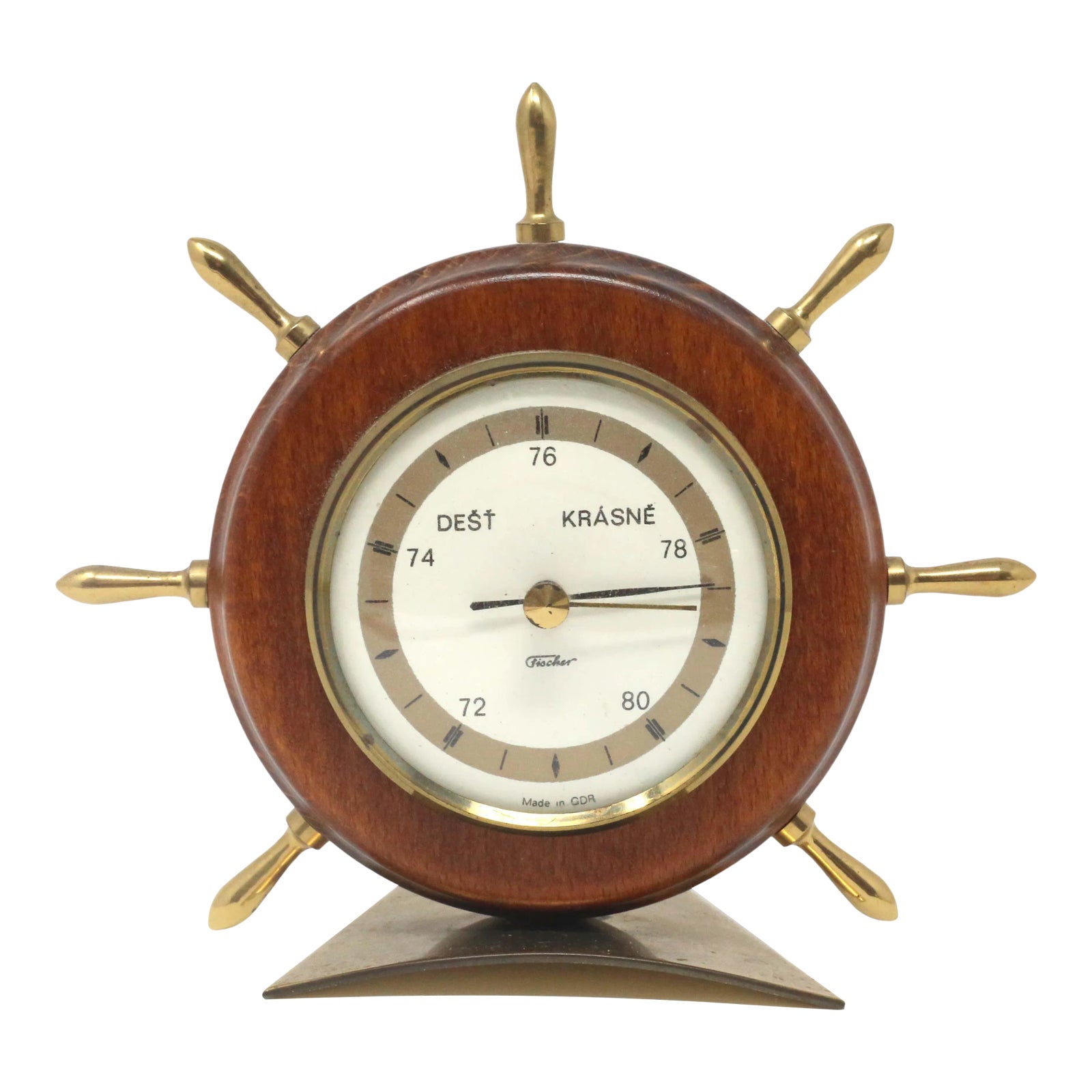 Vintage East German Ship's Wheel Desk Barometer | Chairish