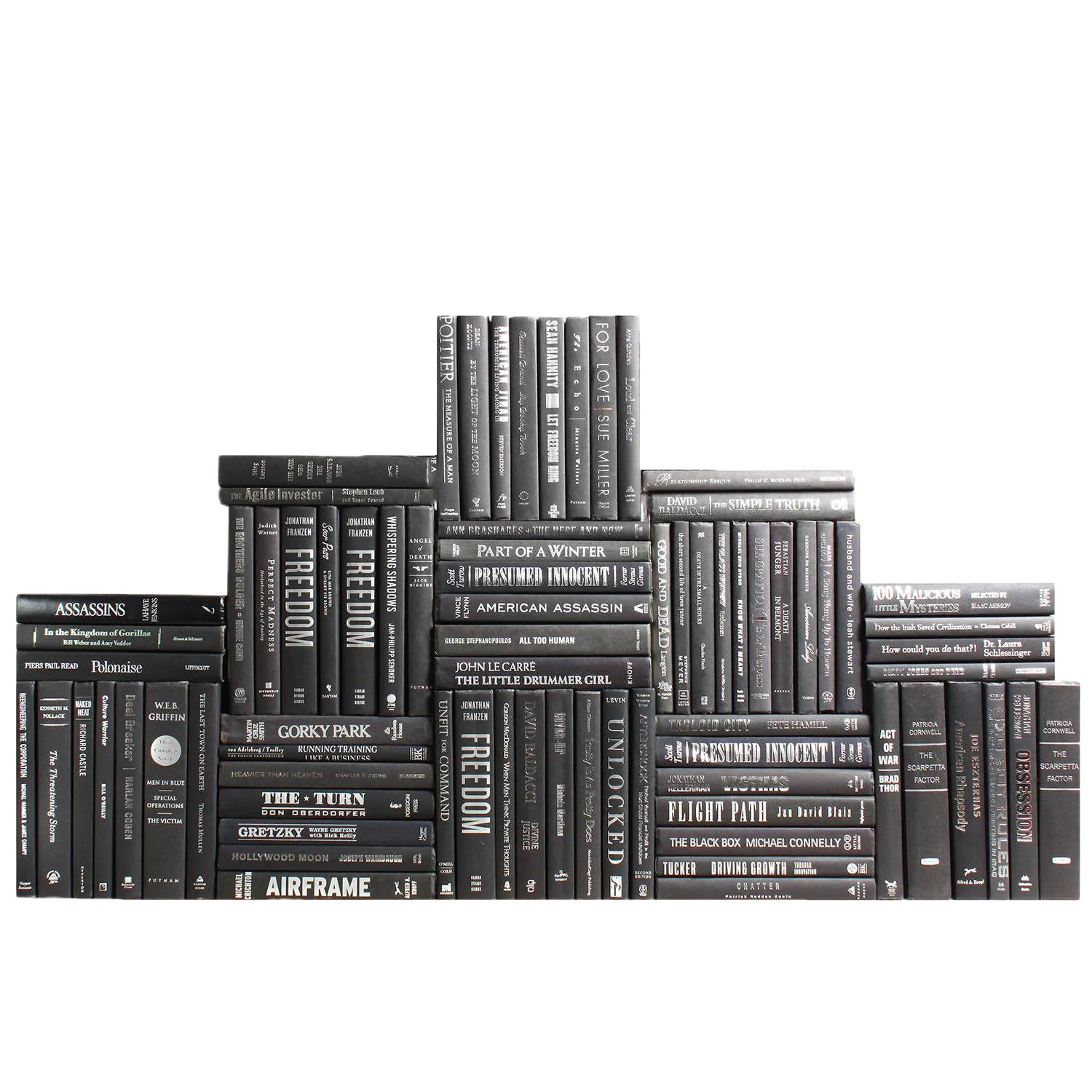 Modern Deco Book Wall : Set of Seventy Five Decorative Books | Chairish